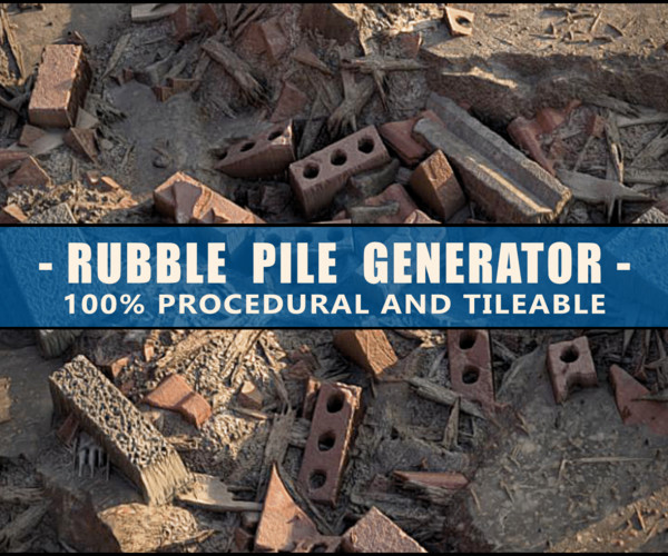 ArtStation - Rubble Pile Generator + 4k textures | Game Assets