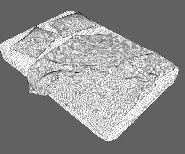 ArtStation - Bed with Pillows | Game Assets