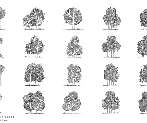 ArtStation - Geometric Tree Collection | Books & Comics