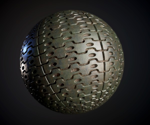 ArtStation - Tank Tread Dirty Green Metal Seamless PBR Texture | Game ...