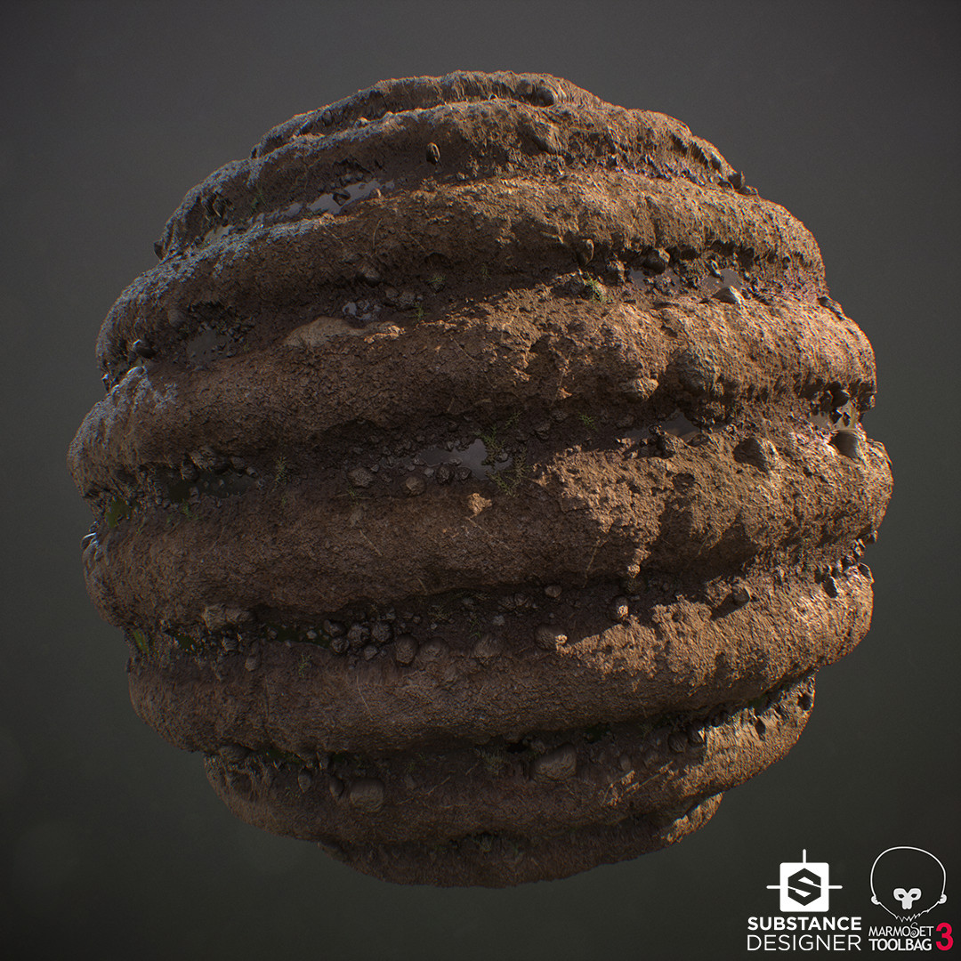 Justin Wagner - Tilled Soil - Substance Designer Material