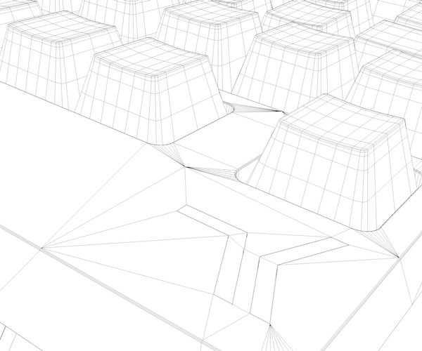 ArtStation - Wireless RGB Computer Keyboard 3D Model | Game Assets