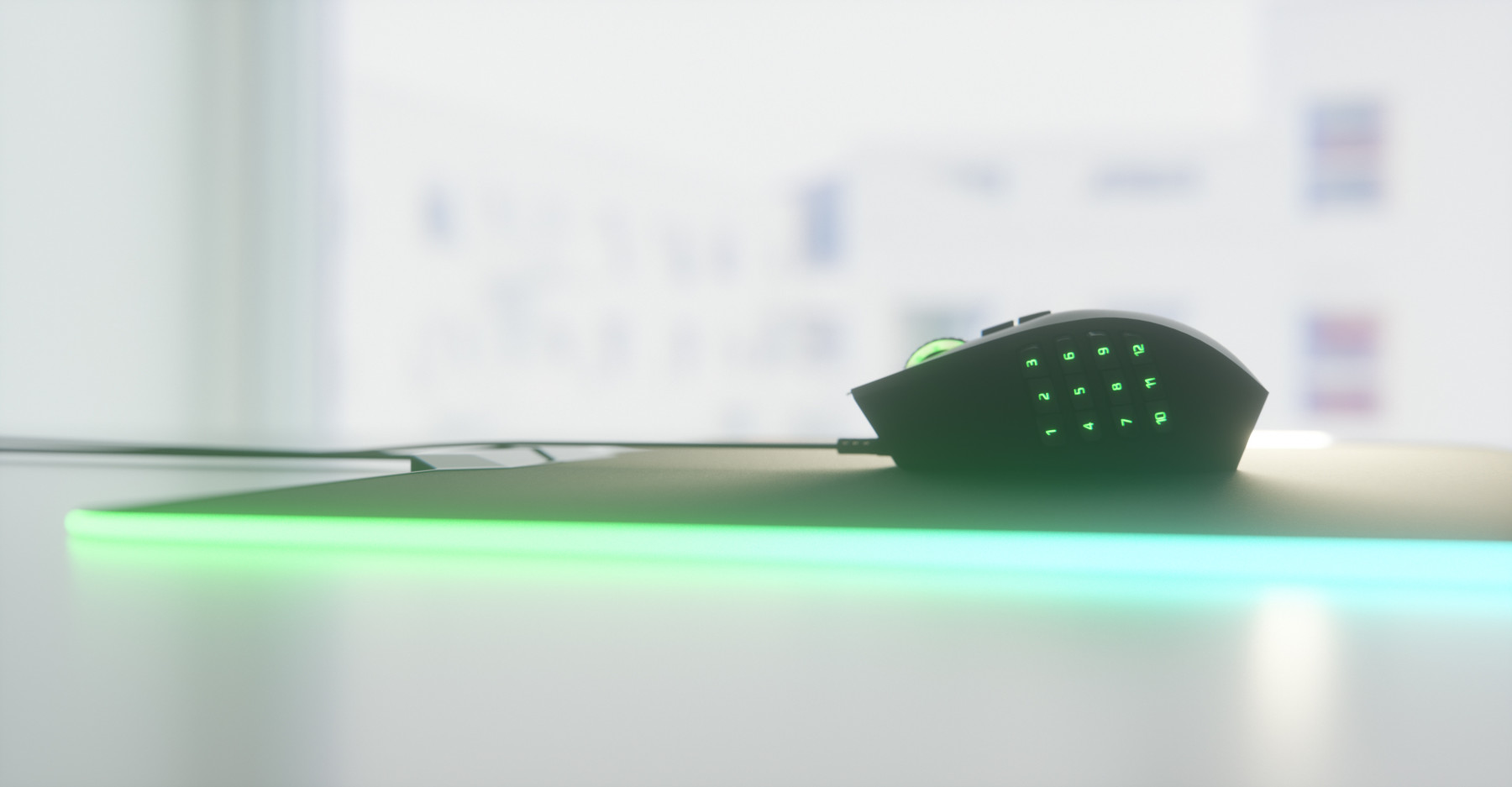 ArtStation - Razer Naga Chroma Firefly RGB Gaming Computer Mouse 3D ...