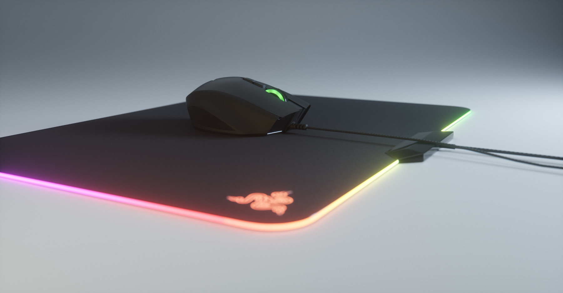 ArtStation - Razer Naga Chroma Firefly RGB Gaming Computer Mouse 3D ...