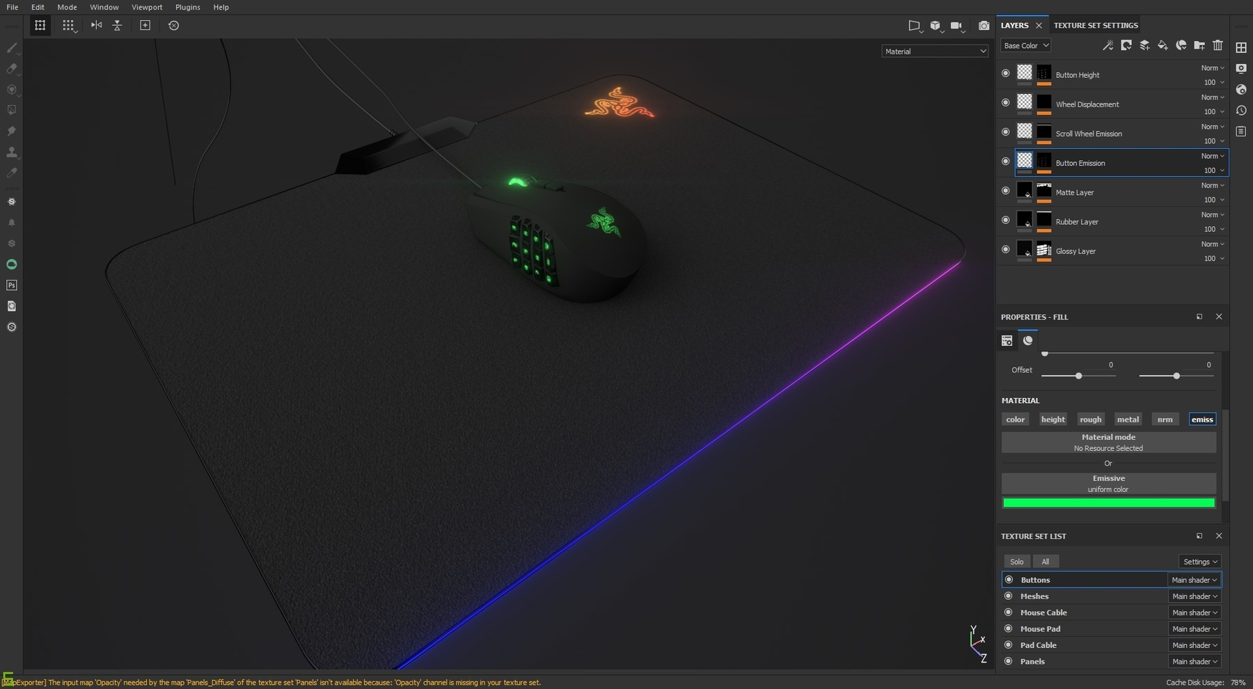 ArtStation - Razer Naga Chroma Firefly RGB Gaming Computer Mouse 3D ...