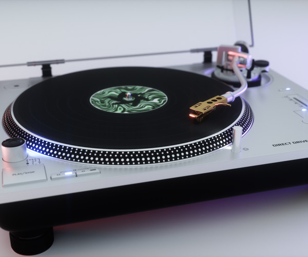 ArtStation - Technics Turntable Vinyl Record Player 3D Model | Resources
