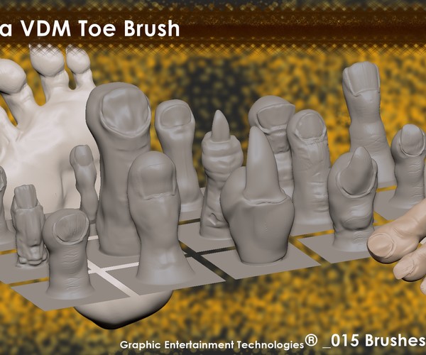 ArtStation - Toe Brush_15 3D alpha VDM brush for ZBrush | Brushes