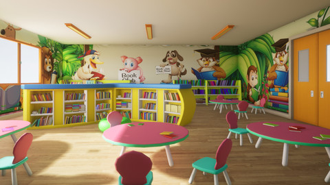 ArtStation - Asset - Cartoons - Library 3D model | Resources