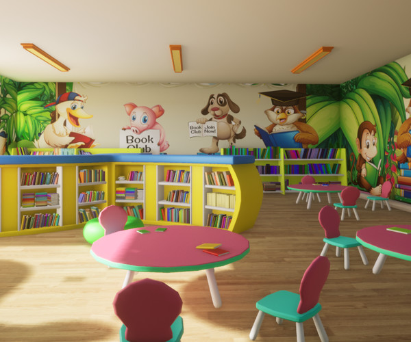 ArtStation - Asset - Cartoons - Library 3D model | Resources