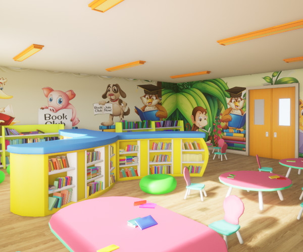 ArtStation - Asset - Cartoons - Library 3D model | Resources