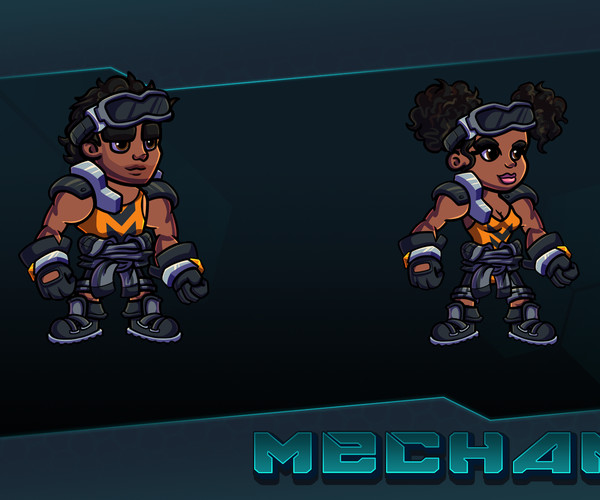 ArtStation - Scifi Mechanic Character | Game Assets