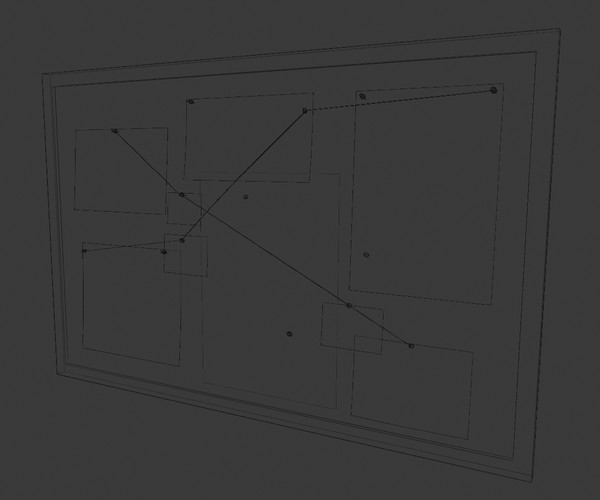 ArtStation - Police Pinboard Low-poly 3D model | Resources