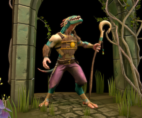 ArtStation - Lizard Man Character Stylized | Game Assets