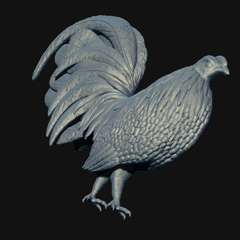 ArtStation - 3D Rooster ready for 3d print | Resources