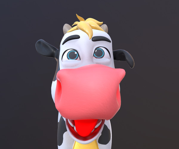 ArtStation - Asset - Cartoons - Character - Cow - Rig - 3D Models ...