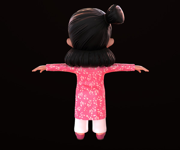 ArtStation - Asset - Cartoons - Character - Girl - Baby - Rig - 3D ...