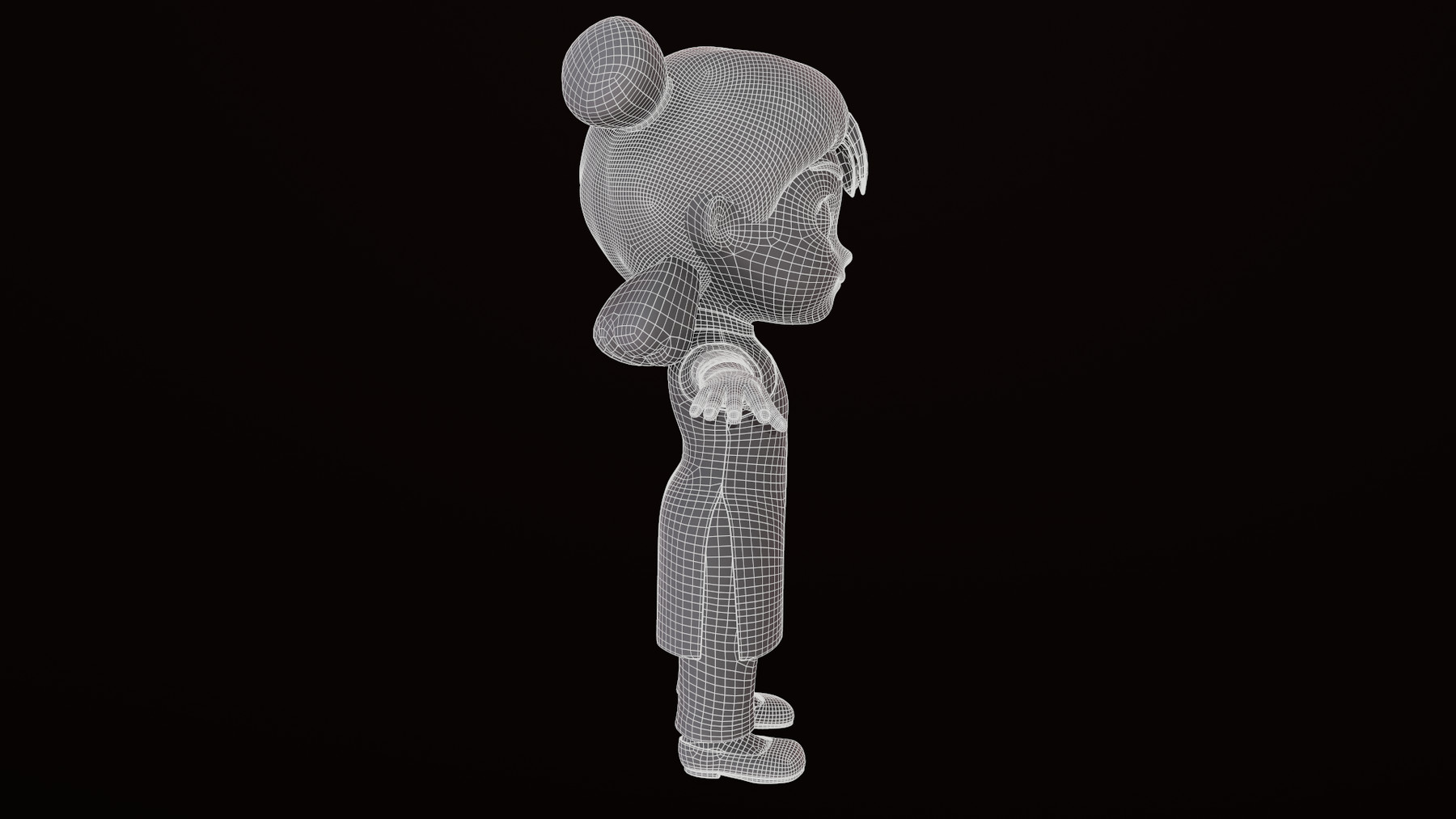 ArtStation - Asset - Cartoons - Character - Girl - Baby - Rig - 3D ...