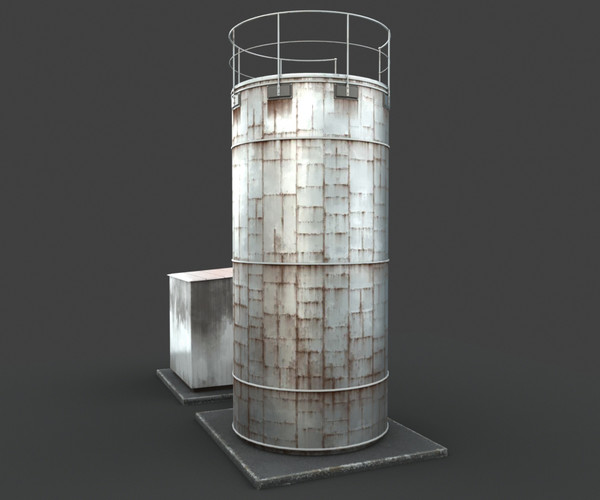 ArtStation - Rusted water tank | Game Assets