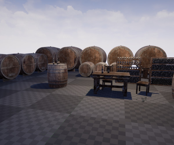 ArtStation - Wine Cellar Pack | Game Assets