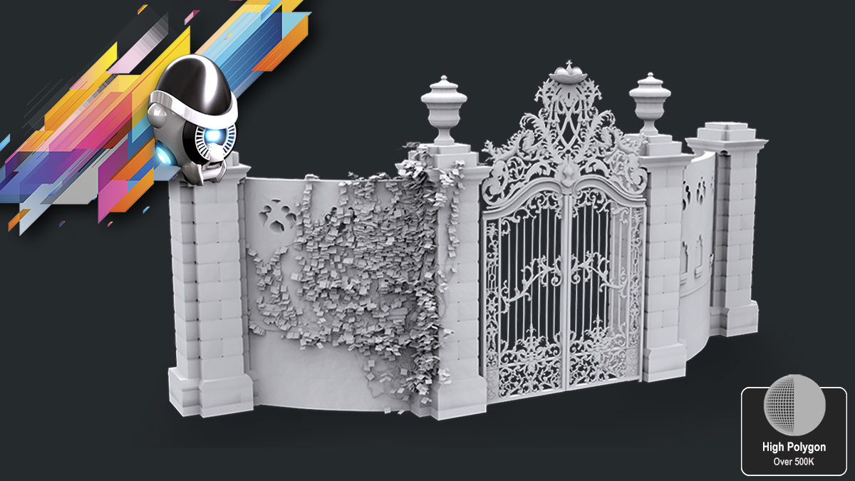 ArtStation - Ornate Gate 3D Model | Resources