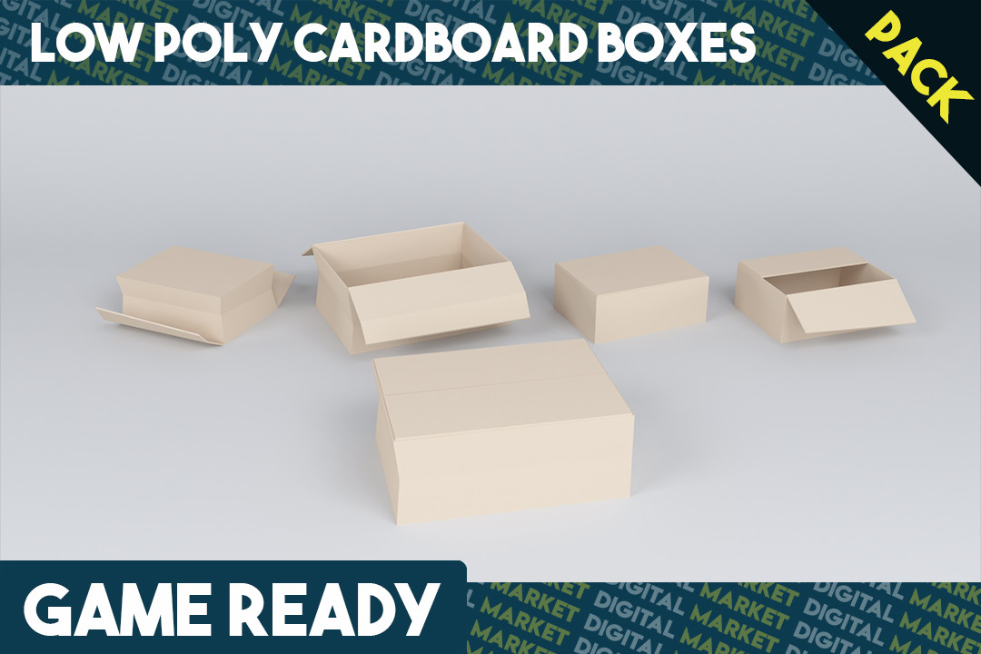 ArtStation - Cardboard Boxes - Low Poly | Game Assets