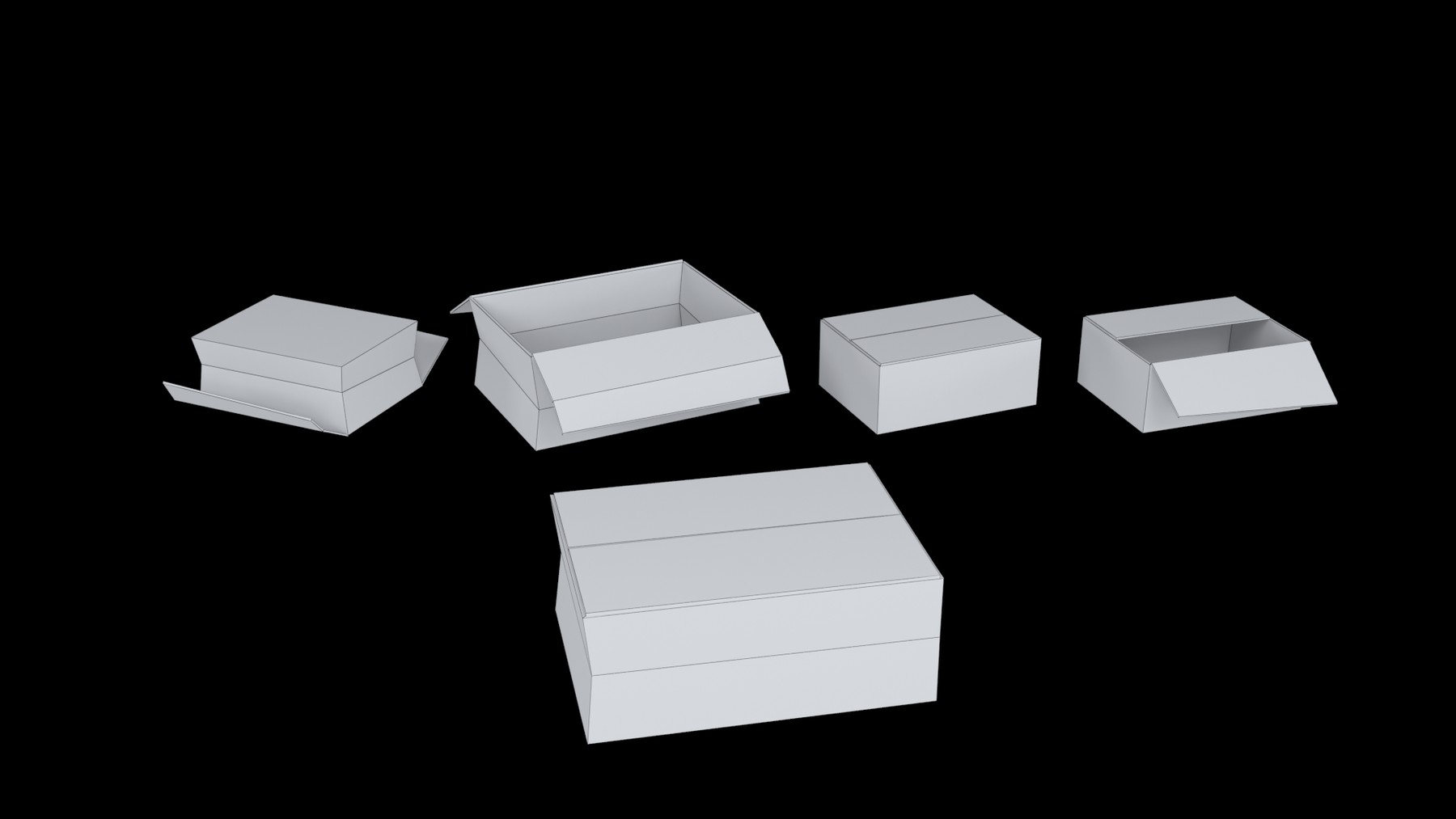 ArtStation - Cardboard Boxes - Low Poly | Game Assets