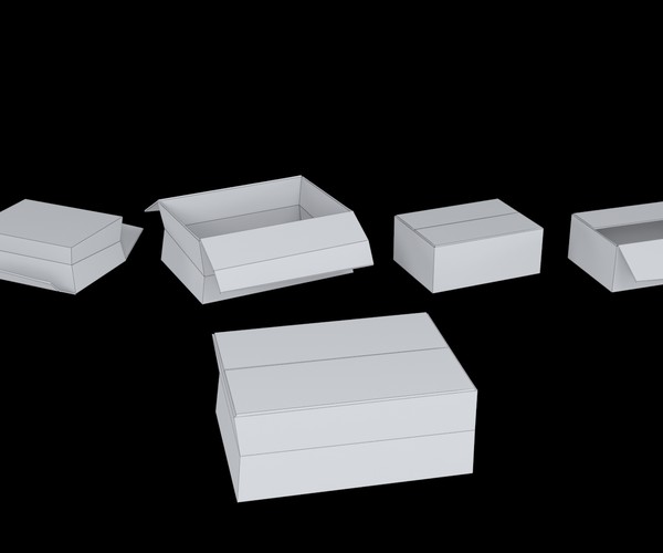 ArtStation - Cardboard Boxes - Low Poly | Game Assets