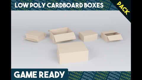 ArtStation - Cardboard Boxes - Low Poly | Game Assets