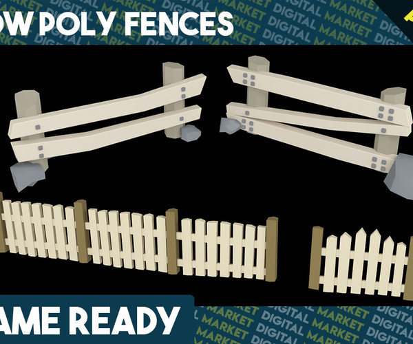 ArtStation - Fence Pack - Low Poly | Resources