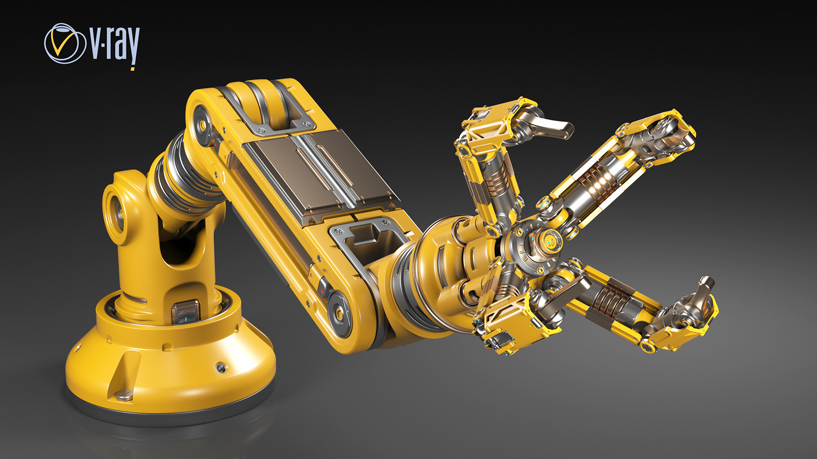 ArtStation - Robotic Arm Rigged and Animated (3ds Max, FBX, OBJ ...