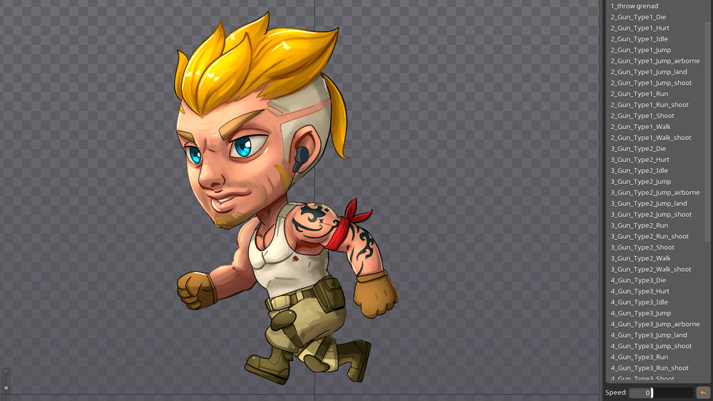 ArtStation - 2D Chibi Mercenary Game character (Spine) | Game Assets