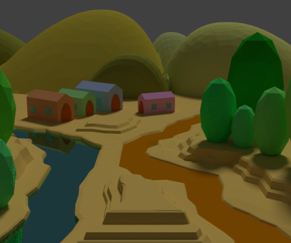 ArtStation - Desert Landscape Lowpoly | Resources