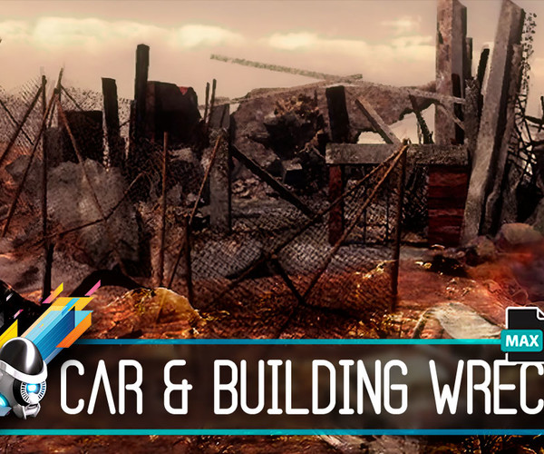 ArtStation - Car & Building Wreck | Resources