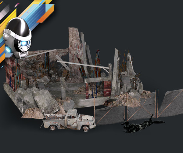 ArtStation - Car & Building Wreck | Resources