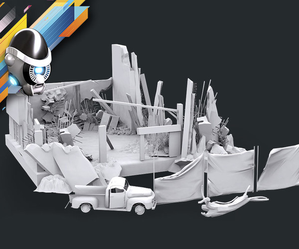 ArtStation - Car & Building Wreck | Resources