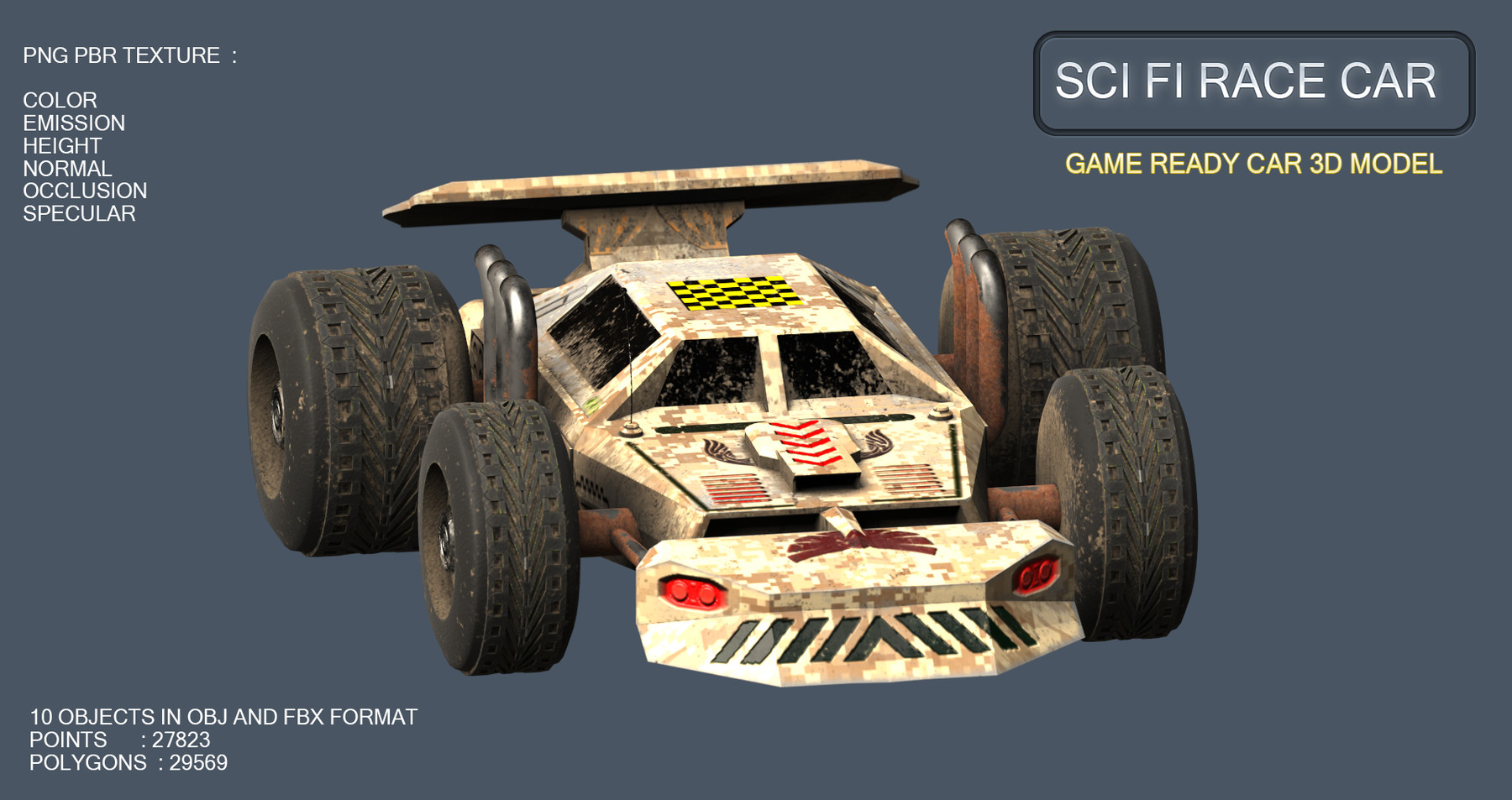 ArtStation - Sci Fi Race Car | Game Assets