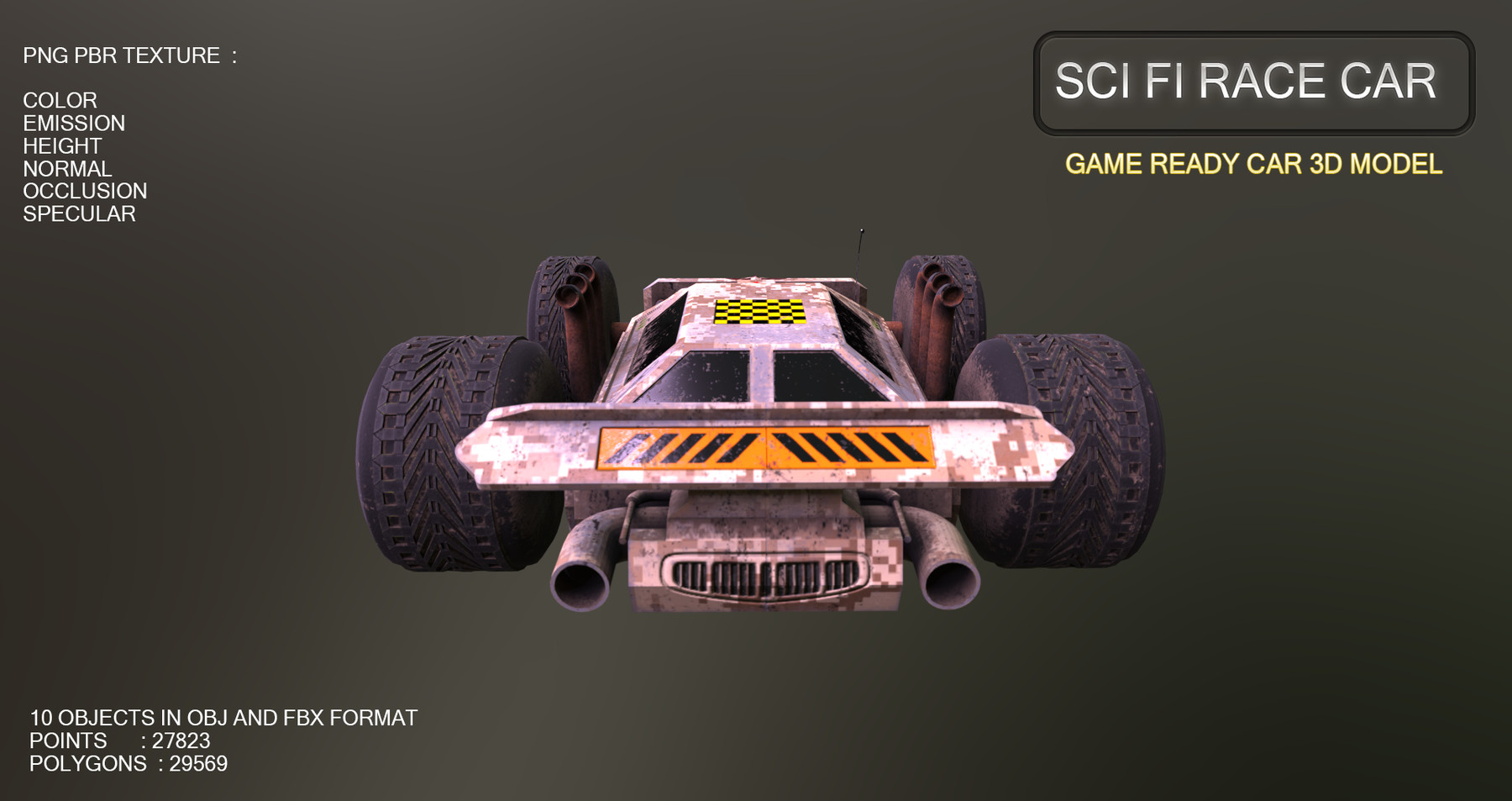ArtStation - Sci Fi Race Car | Game Assets