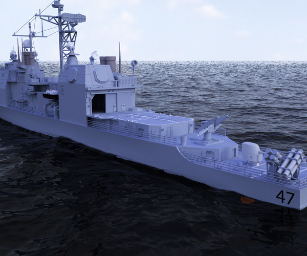 ArtStation - Class Cruiser CG47 USS Ticonderoga | Resources