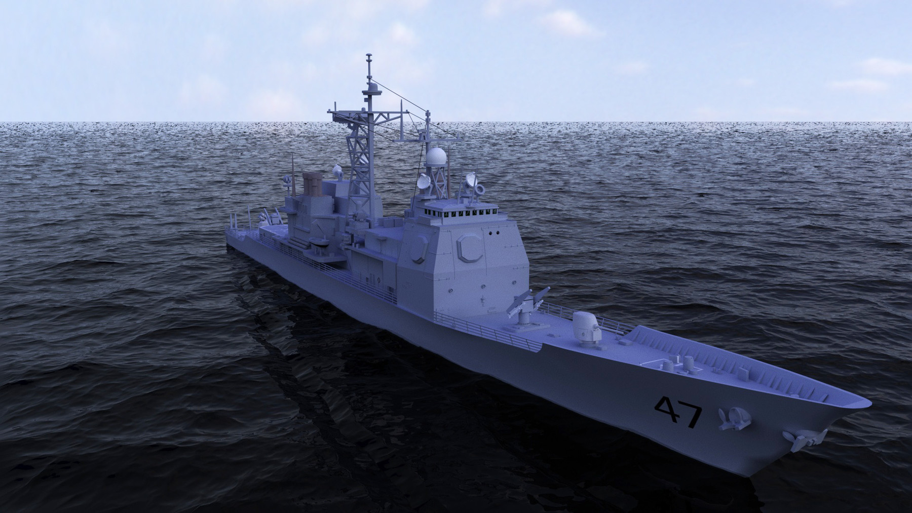 ArtStation - Class Cruiser CG47 USS Ticonderoga | Resources