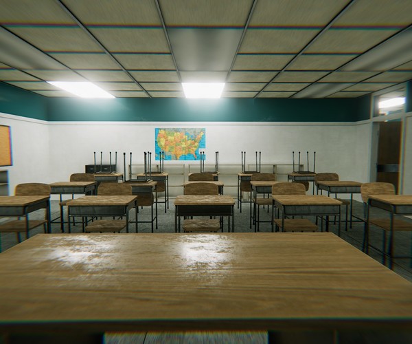 ArtStation - HQ Modular Interior School | Game Assets