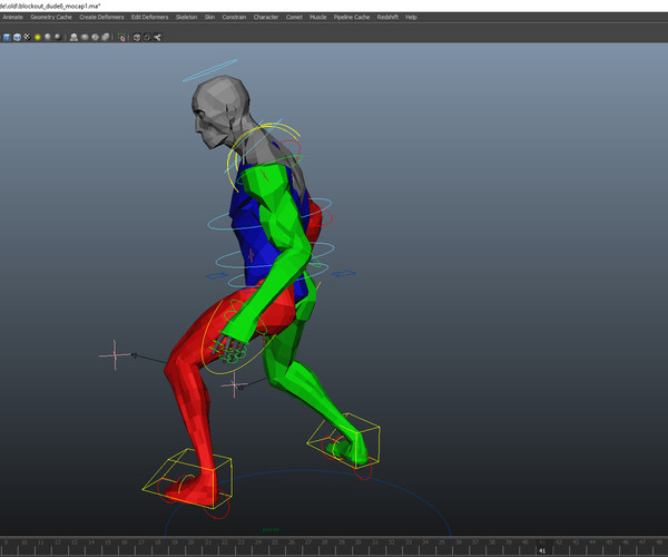 ArtStation - Blockout Dude Maya Rig | Resources