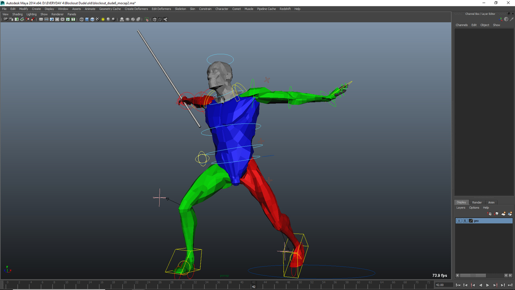 ArtStation - Blockout Dude Maya Rig | Resources