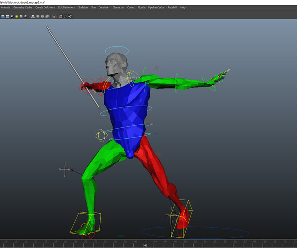 ArtStation - Blockout Dude Maya Rig | Resources