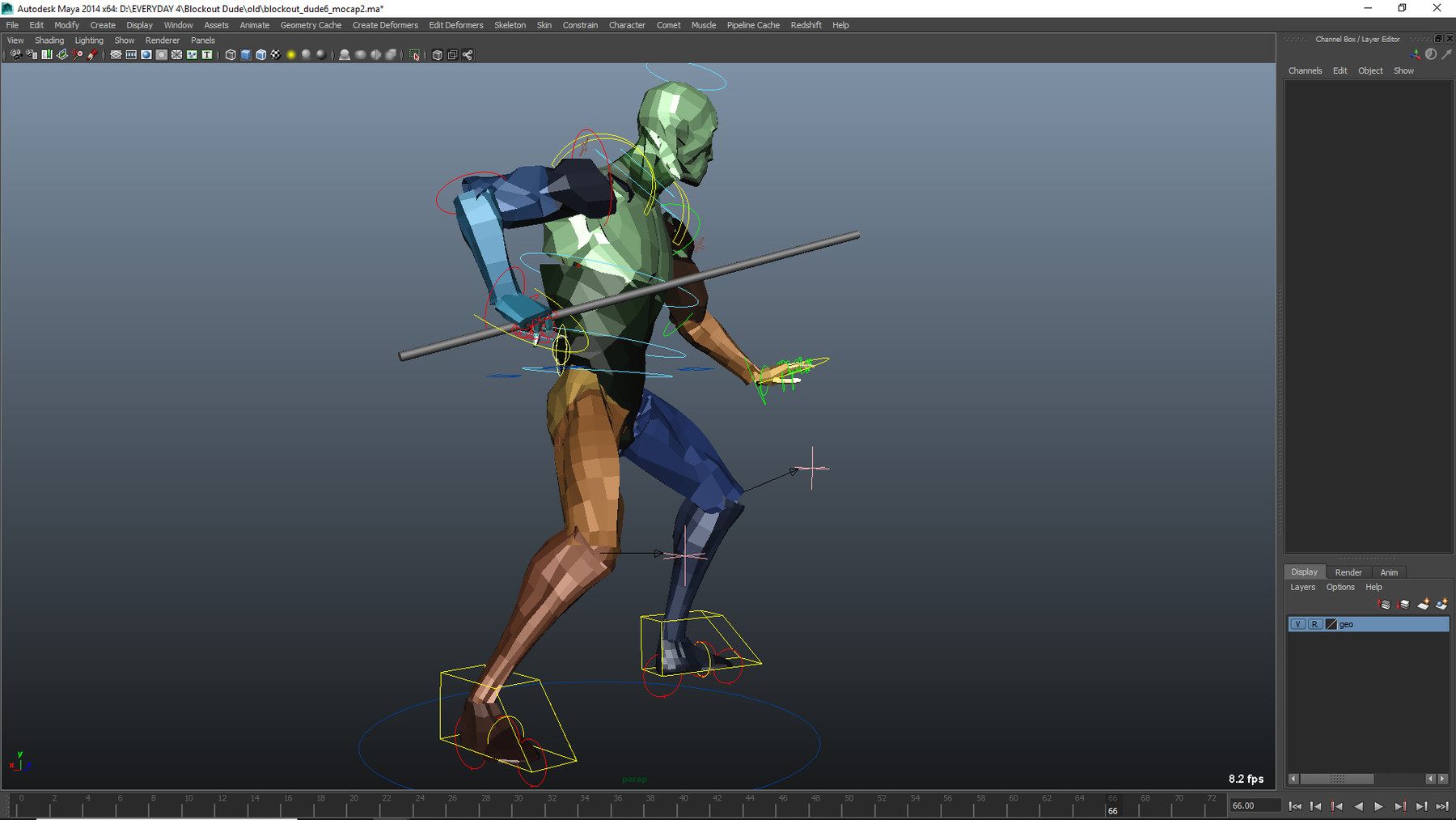 ArtStation - Blockout Dude Maya Rig | Resources