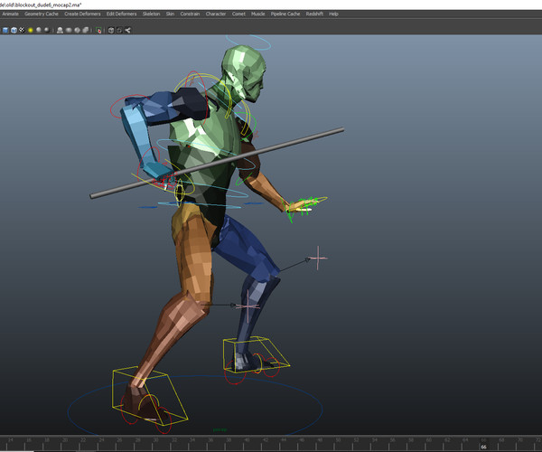 ArtStation - Blockout Dude Maya Rig | Resources