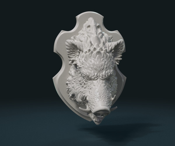 ArtStation - Wild Boar Mounted Head | Resources