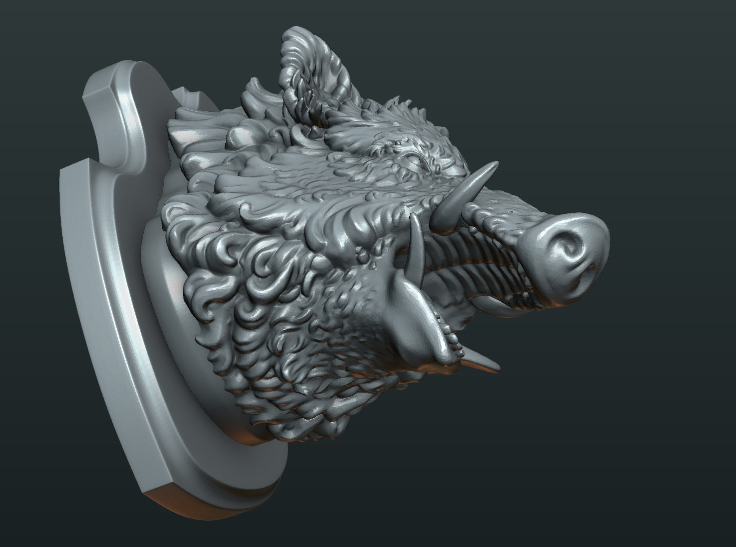 ArtStation - Wild Boar Mounted Head | Resources