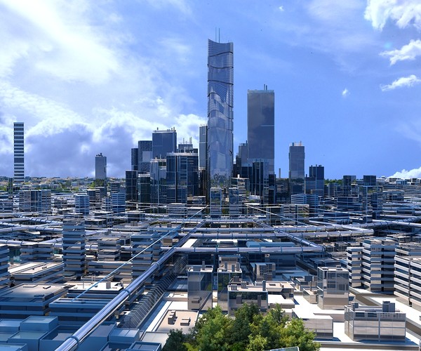 ArtStation - Future City HD 2019 V 2 | Game Assets