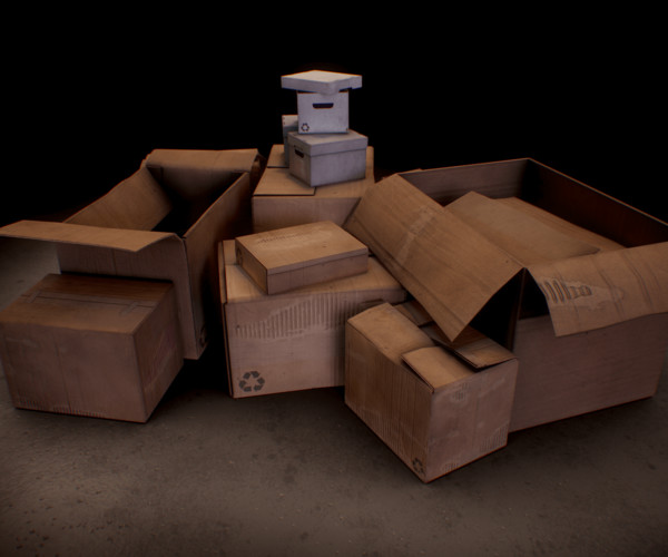 ArtStation - PBR Cardboard Boxes (Standalone, Unity, Unreal Engine ...