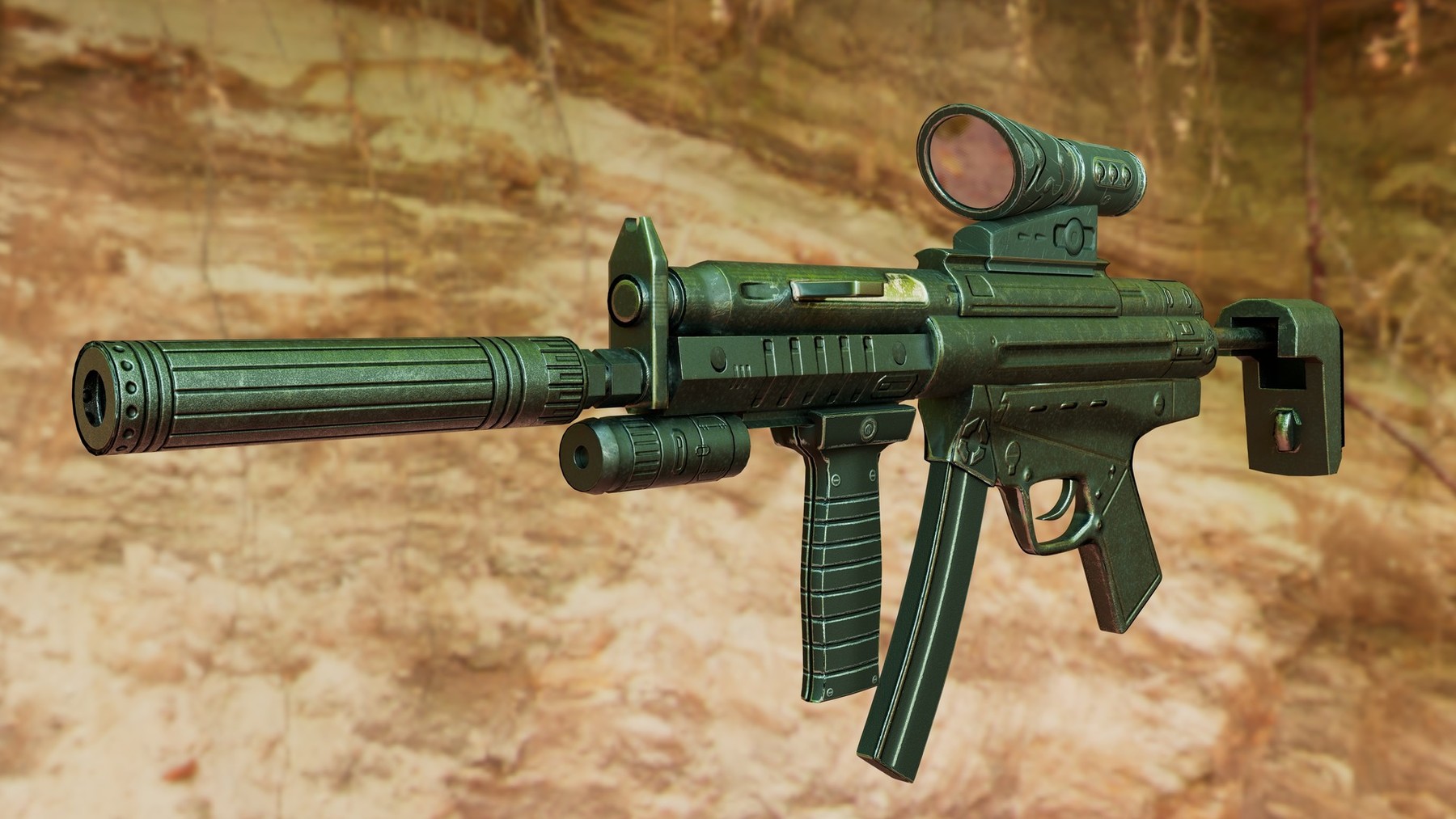 ArtStation - MP5 Weapon - LowPoly, HD , Zbrush and substance files are ...